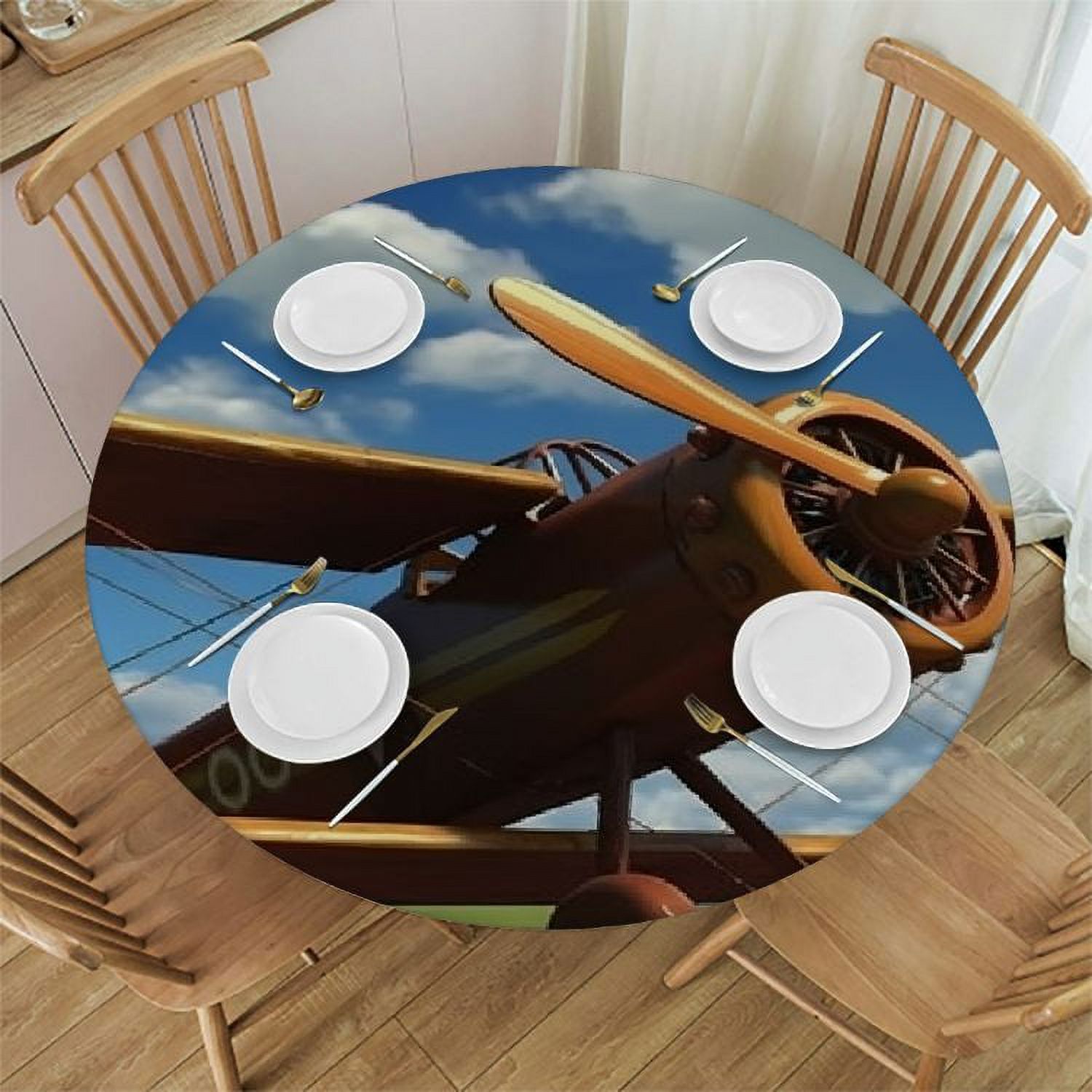 Ulloord Stretch Fitted Table Covers - Waterproof Wipeable Colorfast ...