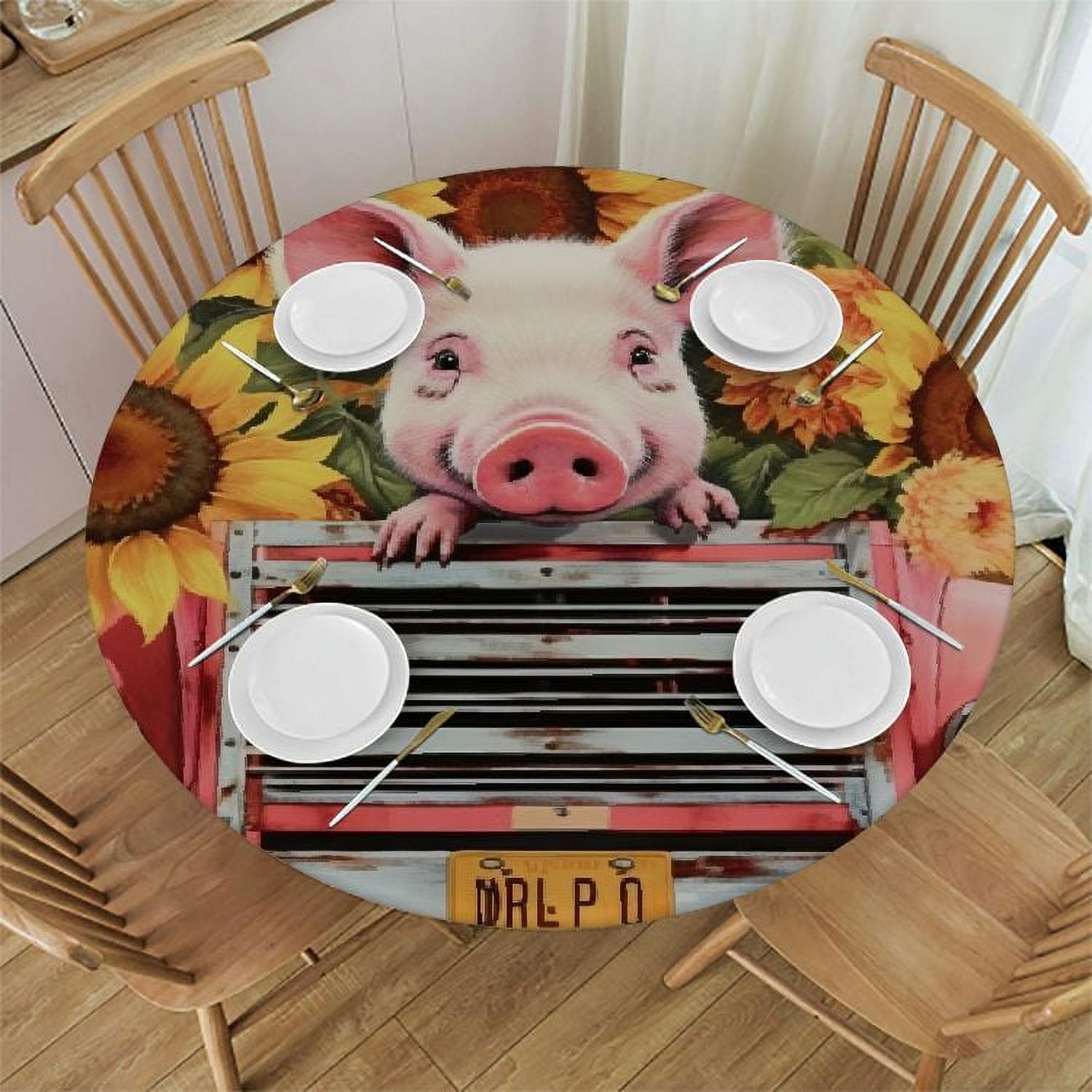 Ulloord Stretch Fitted Table Covers - Waterproof Wipeable Outdoor Table ...