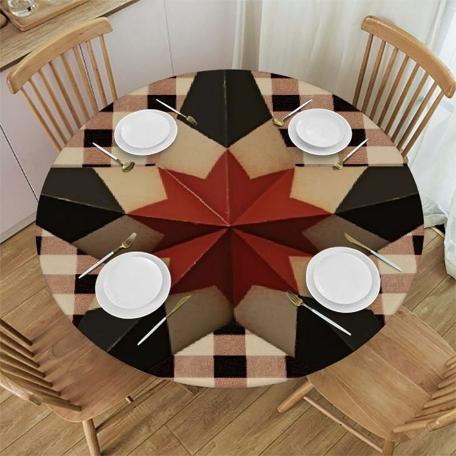 Ulloord Stretch Fitted Table Covers - Waterproof Wipeable Outdoor Table ...