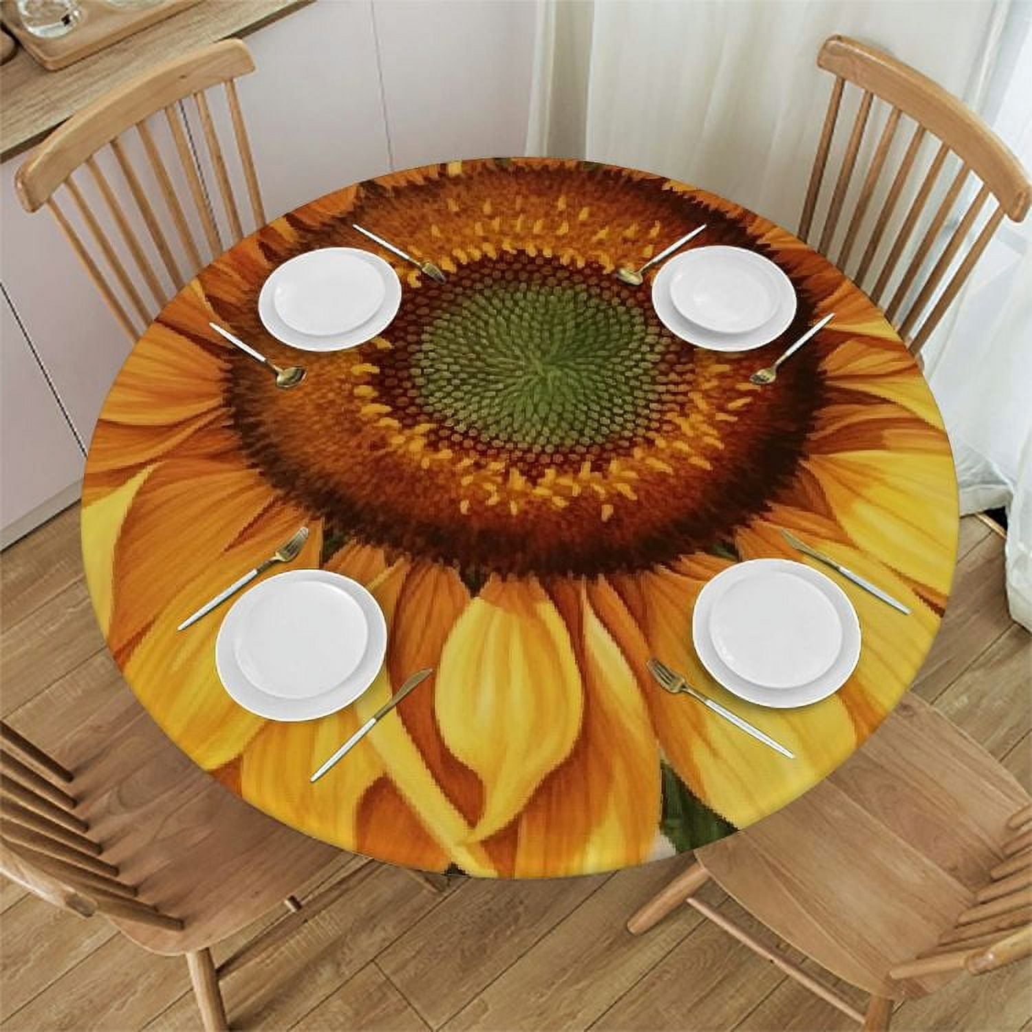 Ulloord Stretch Fitted Table Covers - Waterproof Wipeable Outdoor Table ...