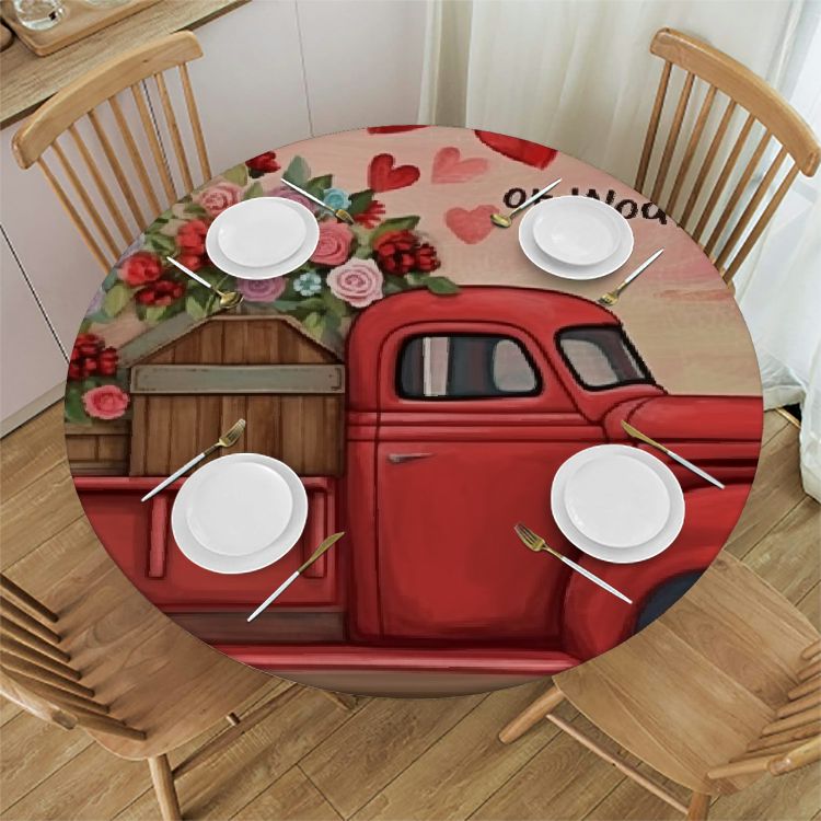 Ulloord Stretch Fitted Table Covers - Waterproof Wipeable Outdoor Table ...