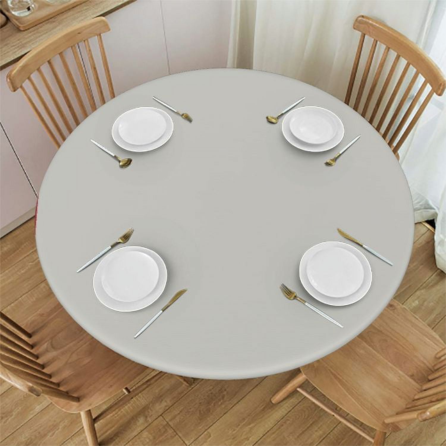 Ulloord Table Round Cover Elastic Edged Tablecloth, Farmhouse Red ...