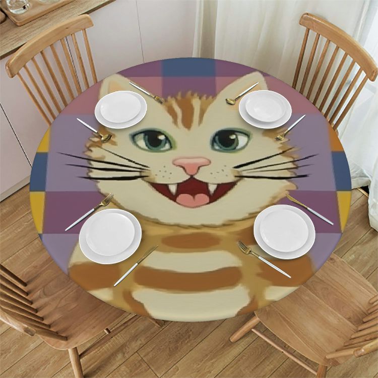 Ulloord Tablecloth Toppers for Round Tables Animal Washable Spill Proof ...