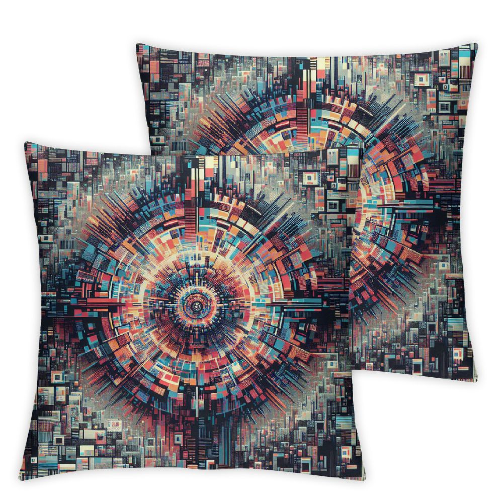 Ulloord Throw Pillow Cover Linen Wood Haze Urban Landmarks Environment ...