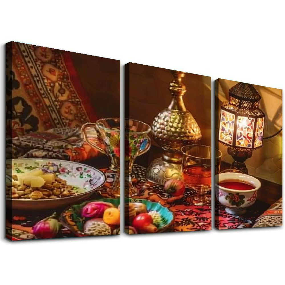 Ulloord Turkish Coffee Art Turkish Tea Cup, Kitchen Wall Art Original ...