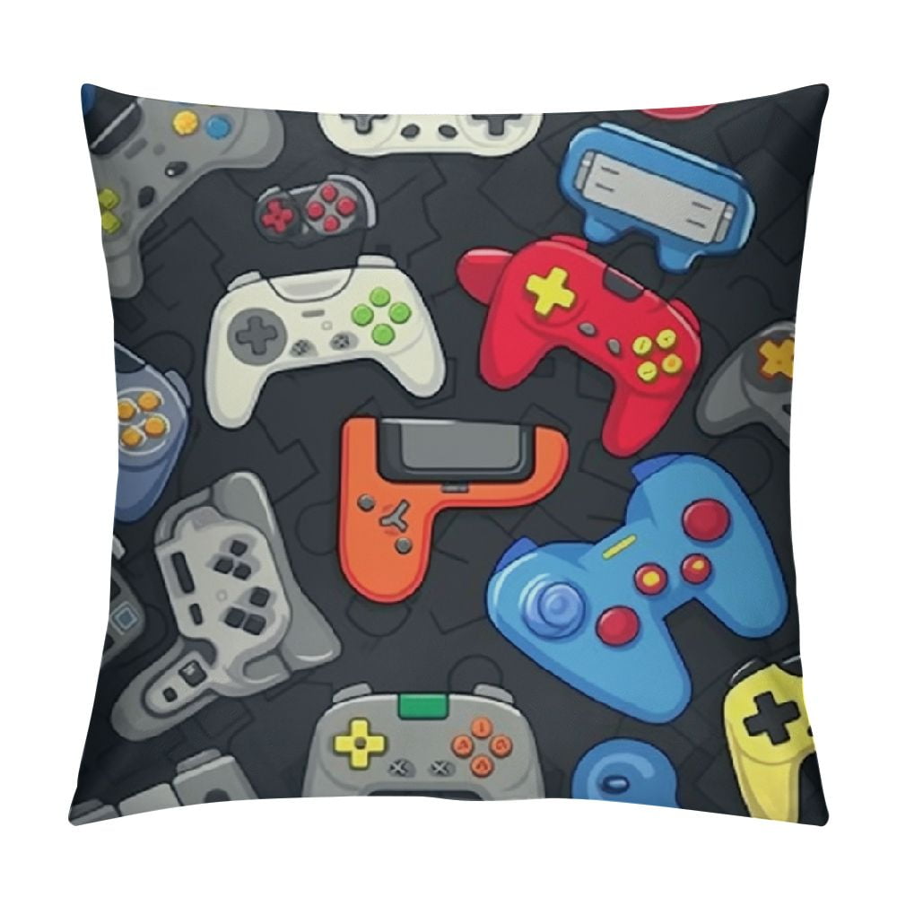 Ulloord Video Game Controller Grey Background Colorful Gamepad Throw ...