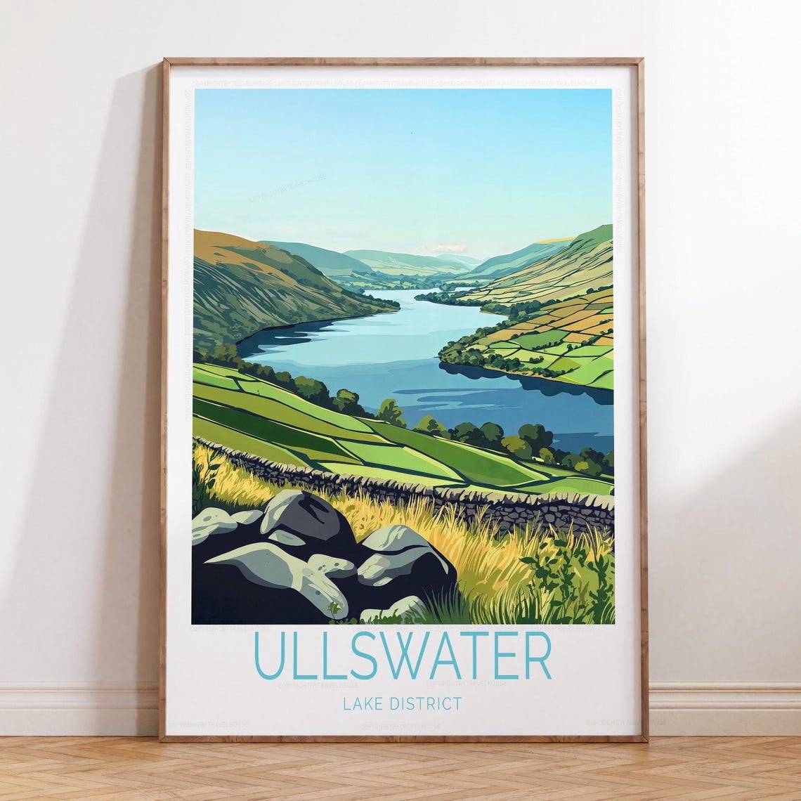 Ullswater Lake District Scenic Lake Wall Art, Unframed Paper Print Size ...