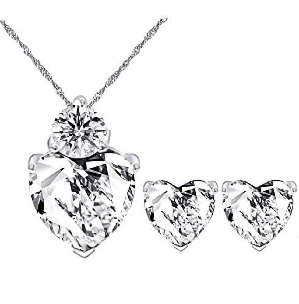 Uloveido Female Love Knot Heart Shape Simulated Diamond Pendant ...