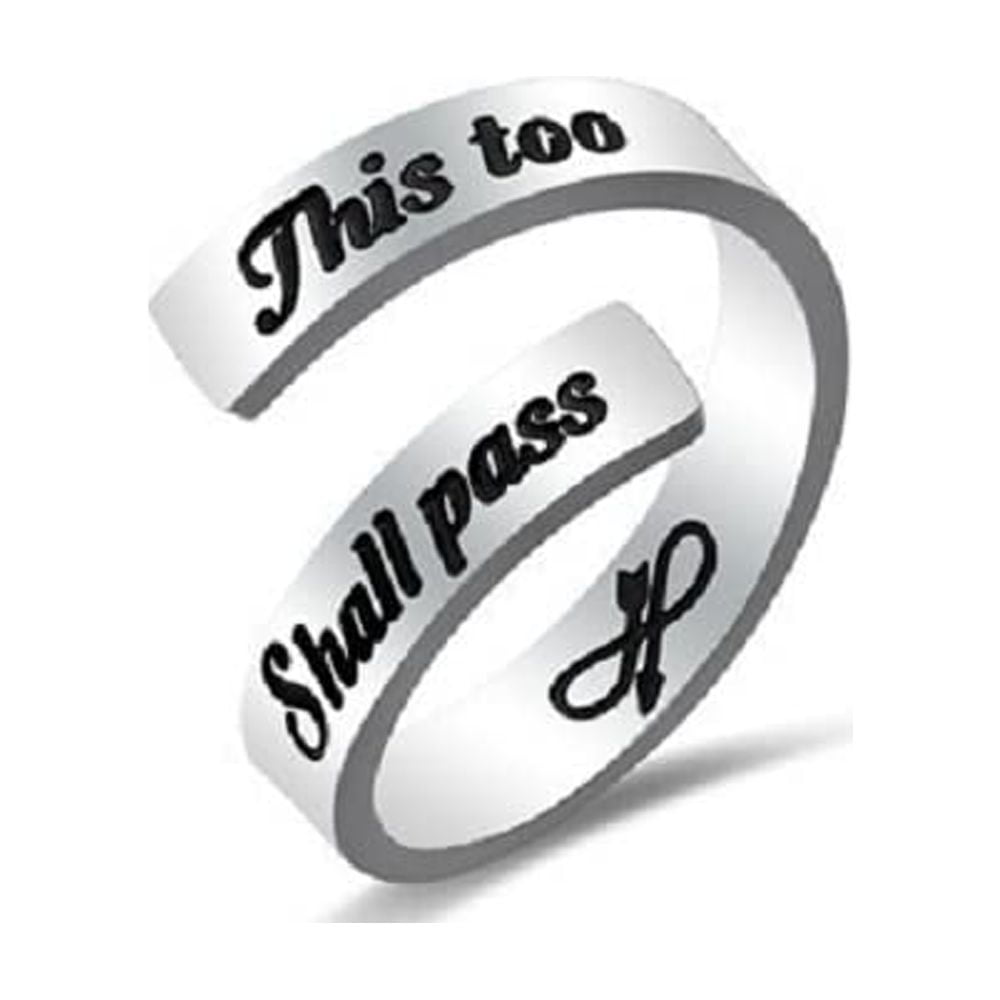 Uloveido Inspirational Motivational Stainless Steel Spiral Ring ...