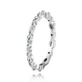 Uloveido Platinum Plated 925 Sterling Silver CZ Simulated Diamond ...