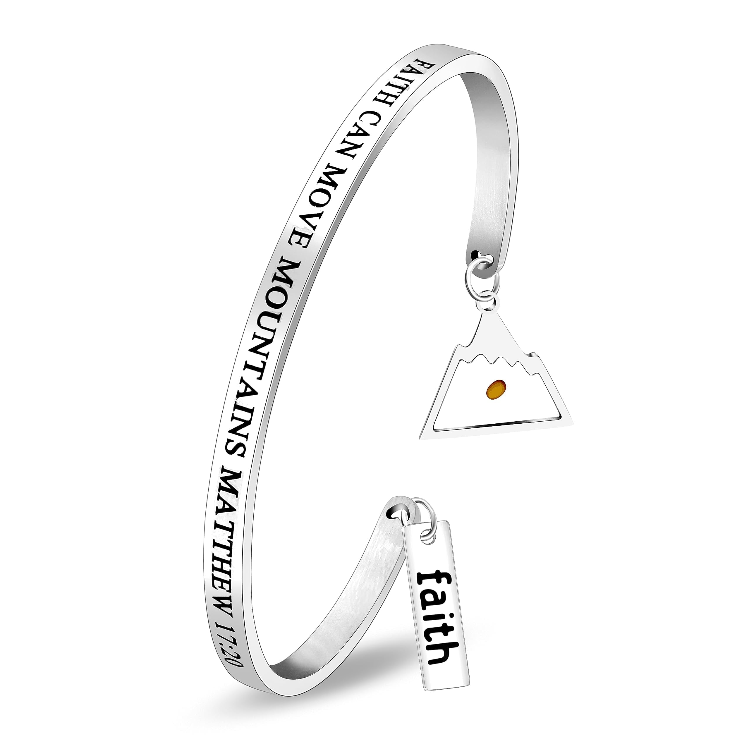 Uloveido Triangle Mountain Mustard Seed Faith Charm Encouragement ...