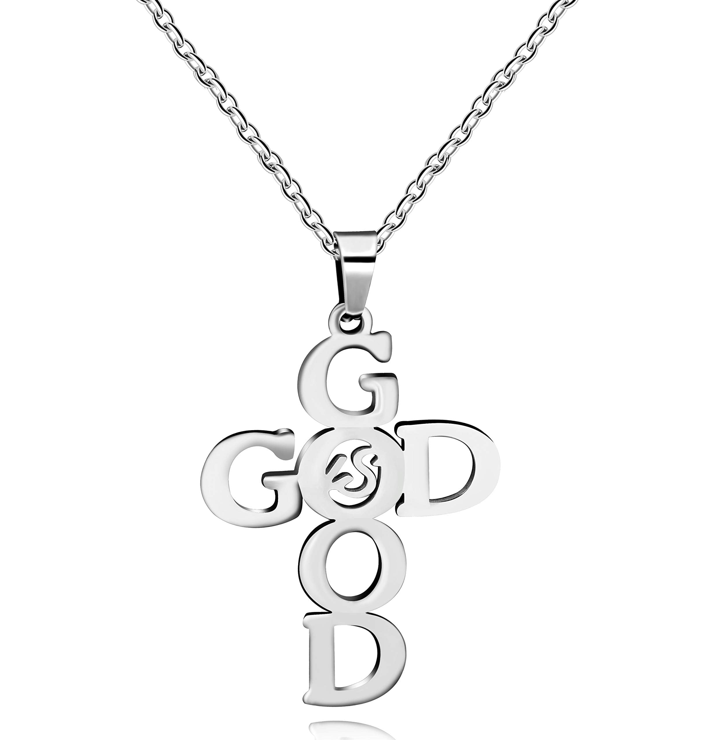 Uloveido Unique Cross Necklace Stainless Steel Good Good Pendant ...