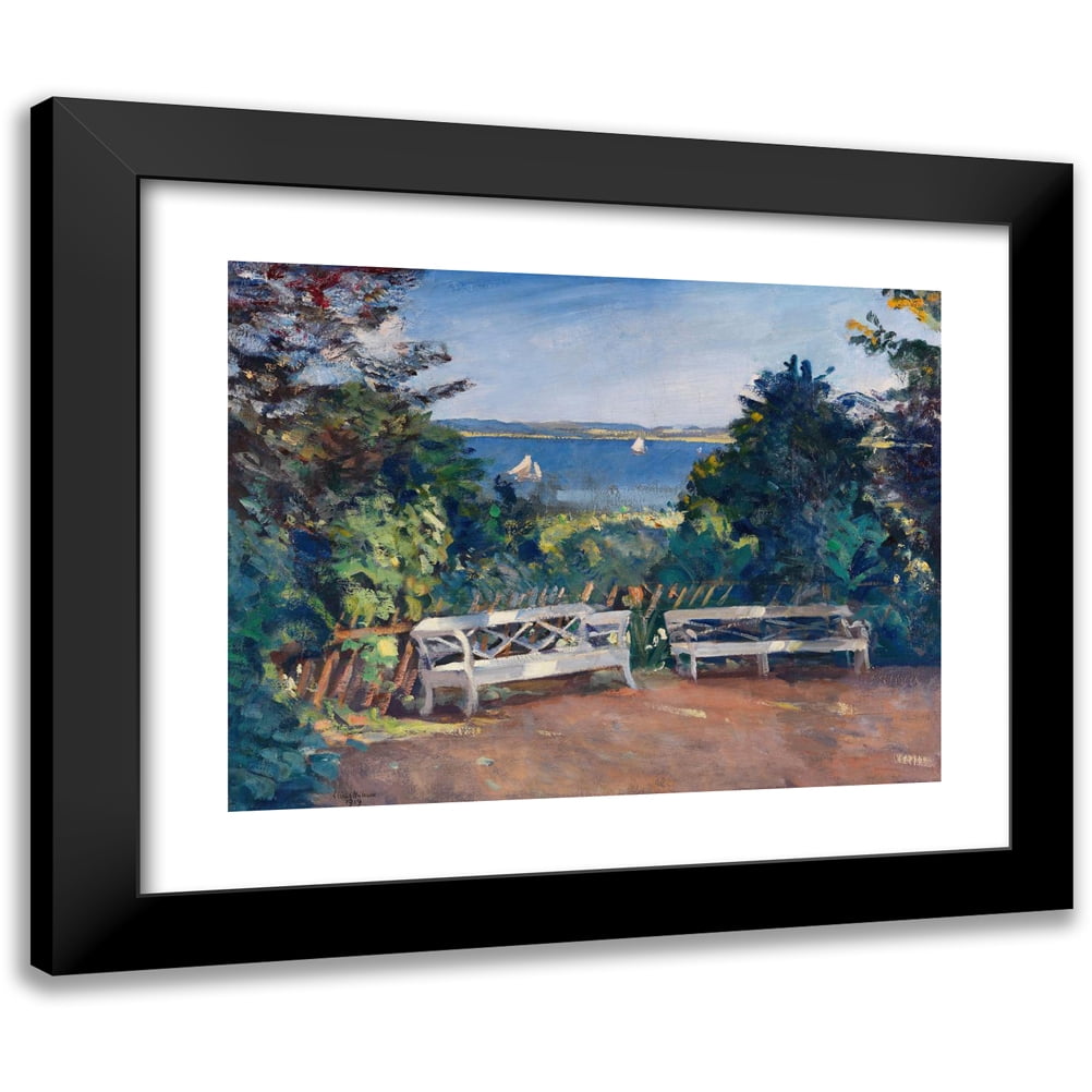 Ulrich Hübner 24x19 Black Modern Framed Museum Art Print Titled - Garden in Travemunde (1919 ...