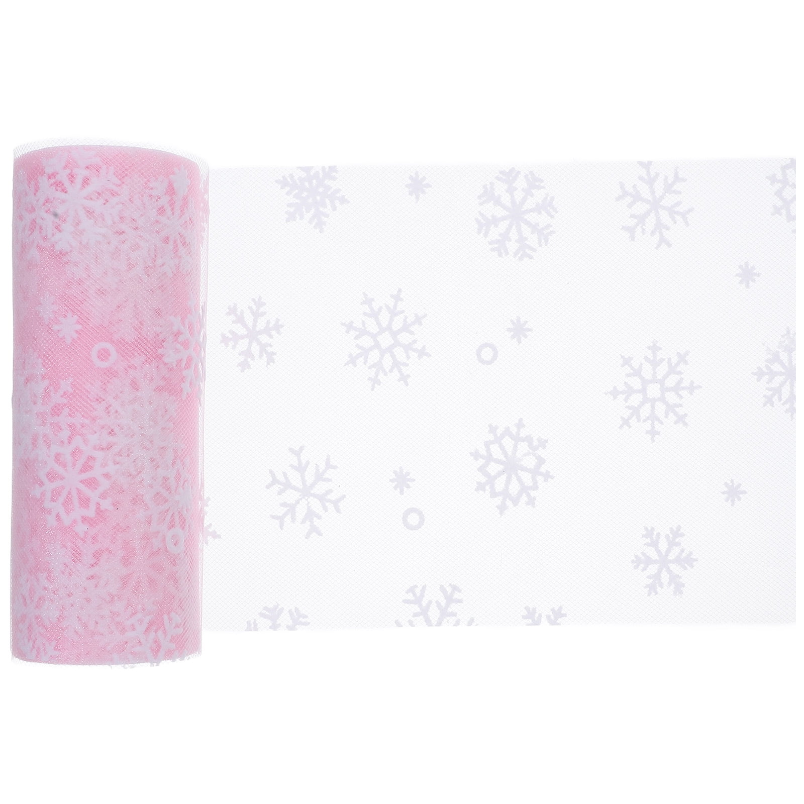 Ulthilift 15cm 10Yards Christmas Snowflake Tulle Roll Glittering ...