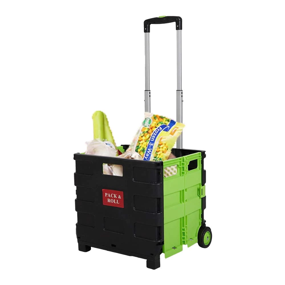 Ulti-Function Folding Two-Wheeled Shopping Cart Portable Lightweight ...