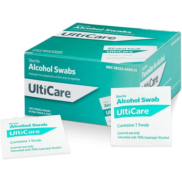 UltiCare Sterile Alcohol Swabs, 200 Count - Walmart Business Supplies