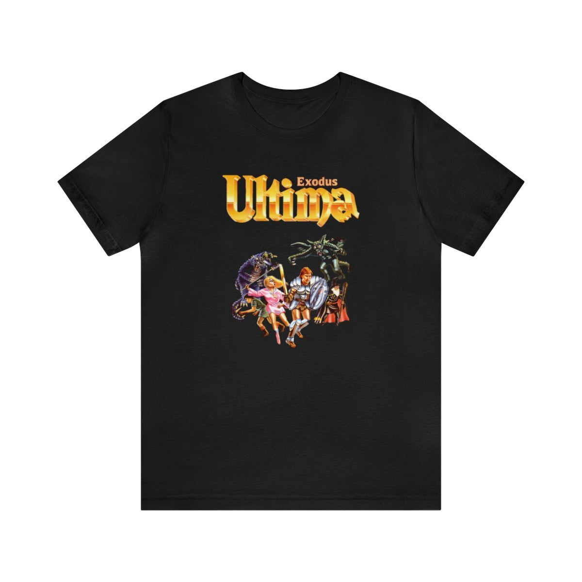 Ultima Exodus NES Cover Pixel Art Retro Style Unisex Short Sleeve Tee T ...
