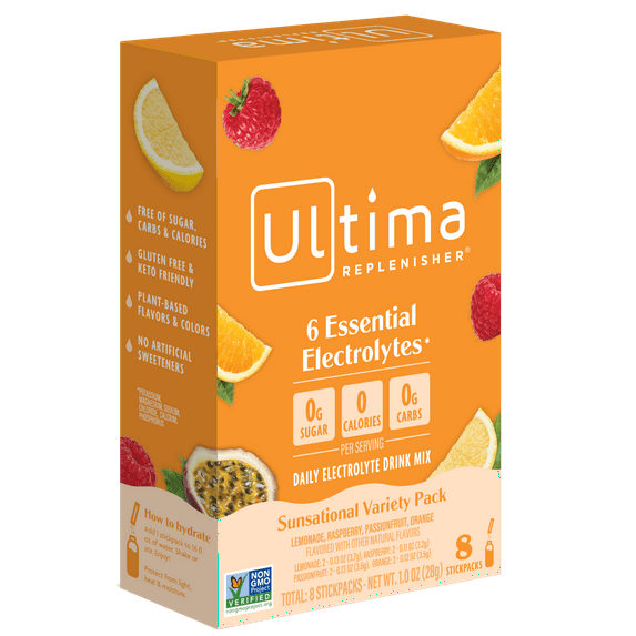 Ultima Replenisher, Sunsational Variety Pack, 8 Count, Electrolyte ...