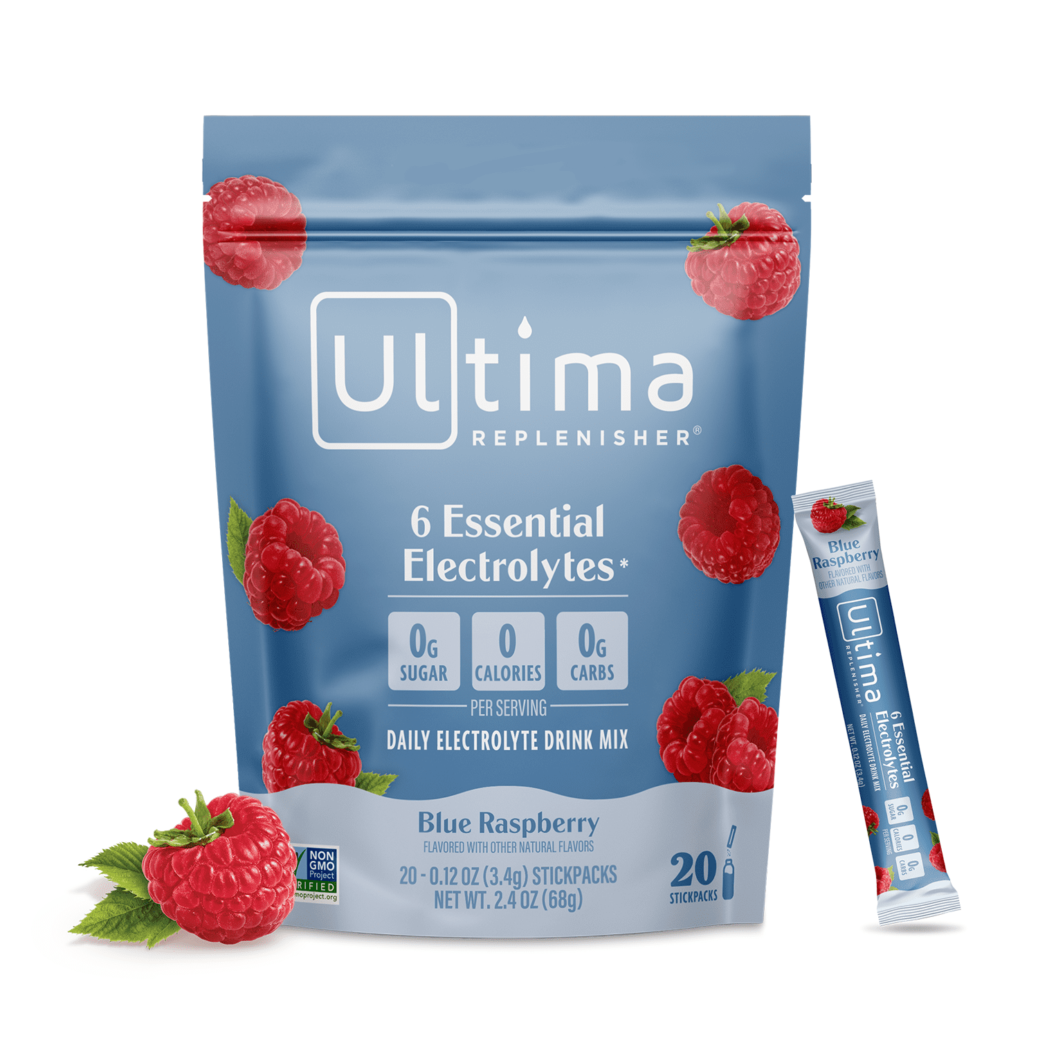 Ultima Replenisher Blue Raspberry Electrolyte Hydration Drink, Stevia ...