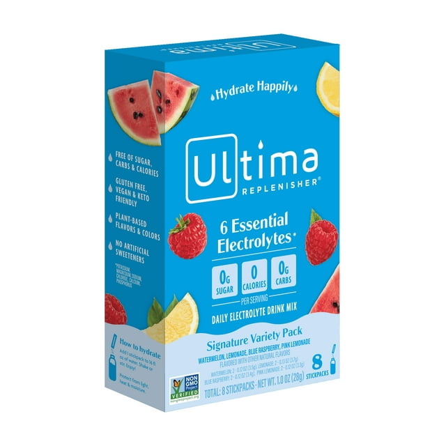Ultima Replenisher, Signautre Variety Pack, 8 Count, Electrolyte ...