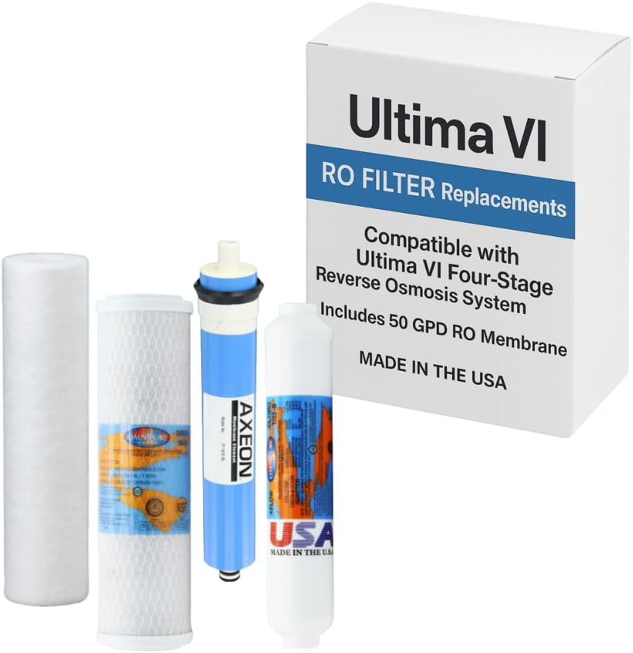 Ultima VI RO Filter Replacement Kit, Membrane, Sediment & Carbon ...