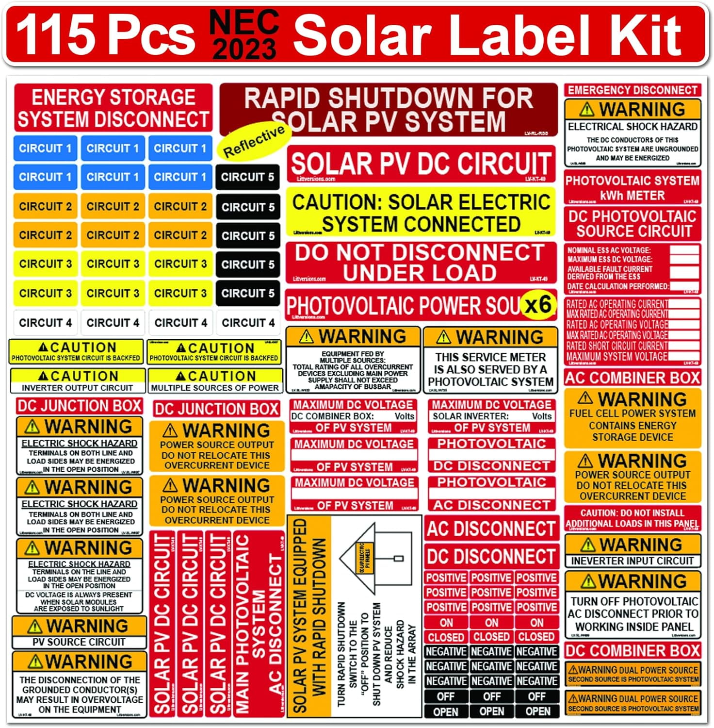 Ultimate 115 pack 2017/2020/2023 NEC Code Compliant Photovoltaic Solar ...