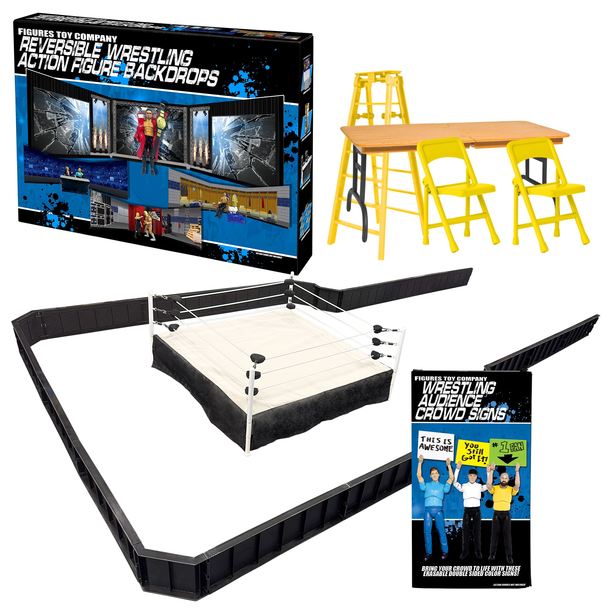 Ultimate Arena Starter Set for WWE & AEW Wrestling Action Figures ...
