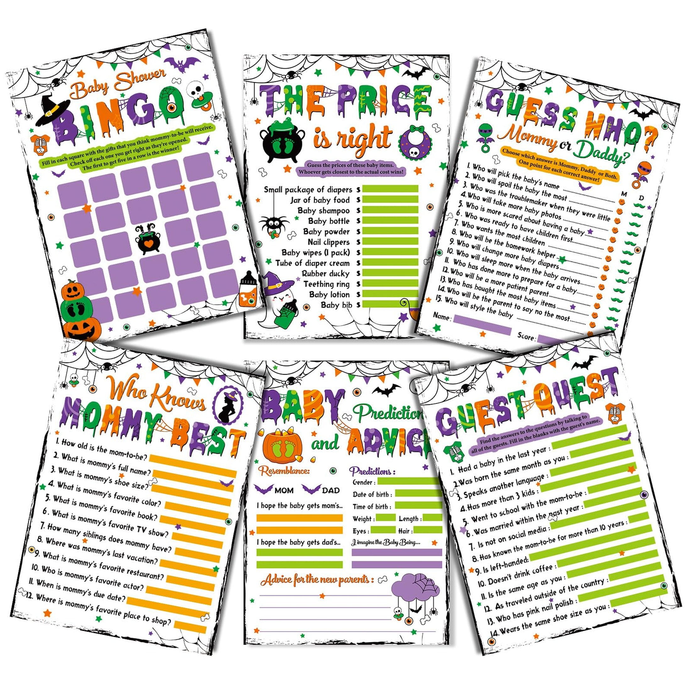 Ultimate Baby Shower Fun Kit - 6 Engaging Games for All Guests ...