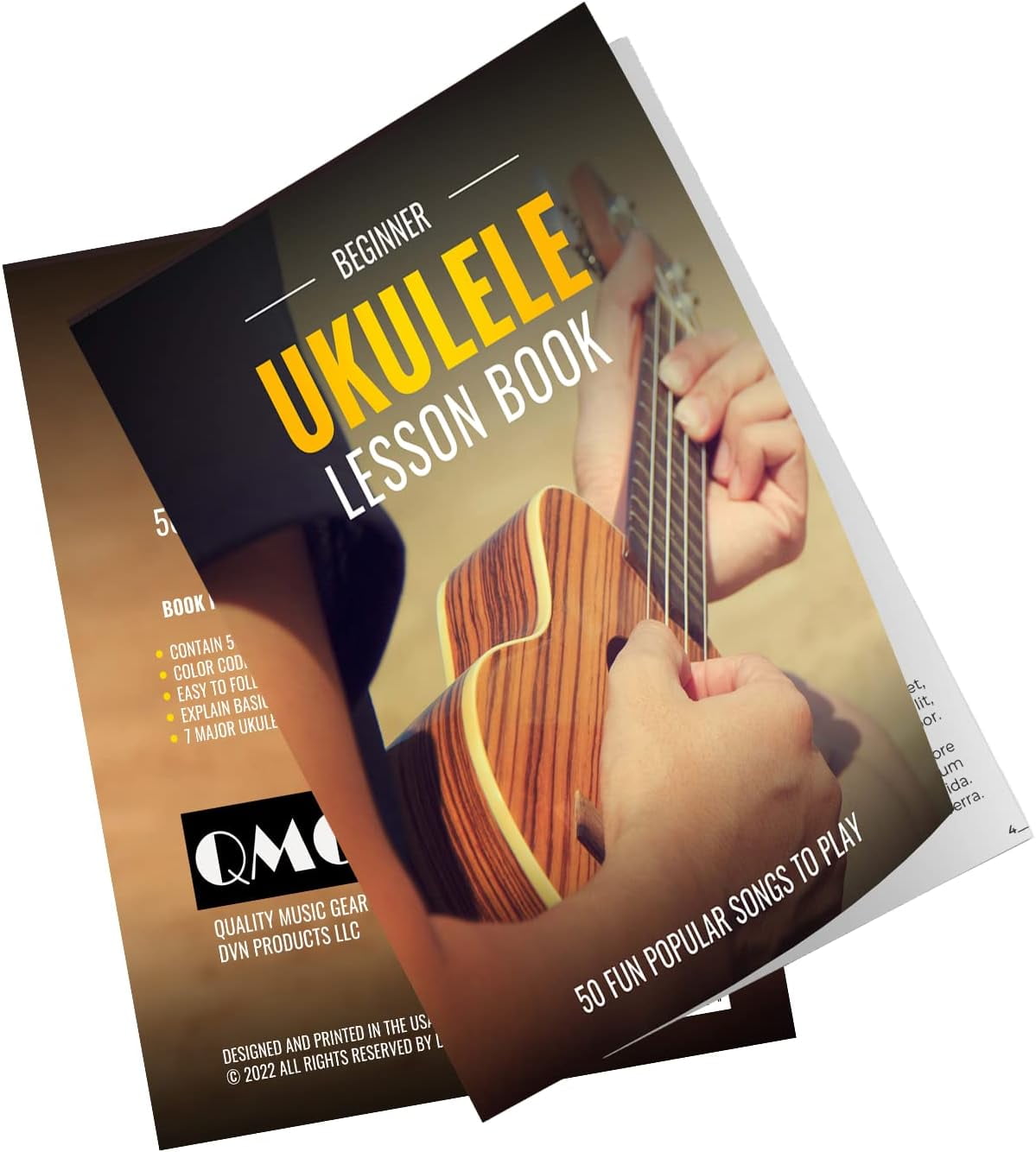 QMG Ukulele Lesson Book, 50 Songs, Color Notes & Easy Instructions ...