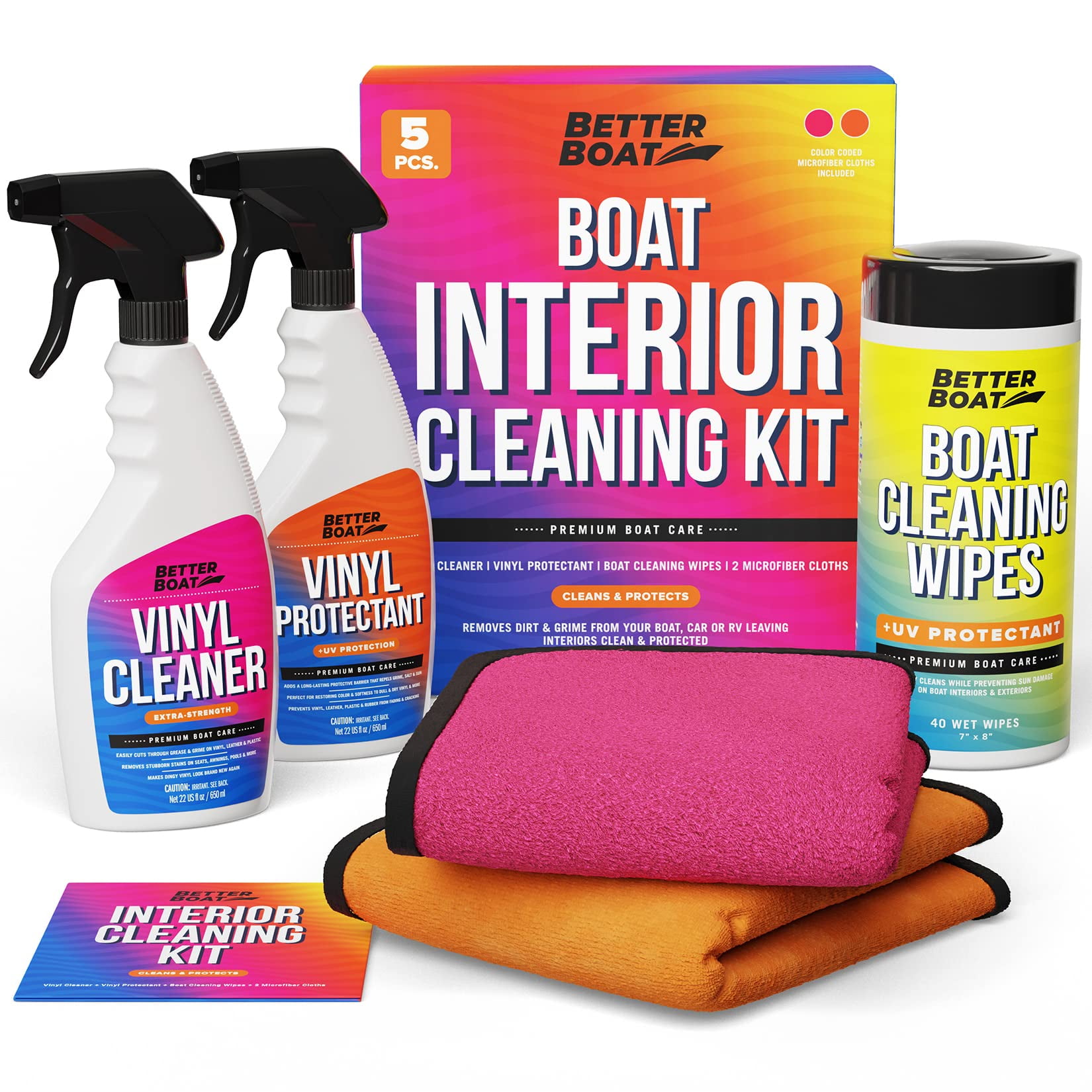 Ultimate Boat Interior Cleaning Kit Boat Cleaner Products Marine Vinyl ...