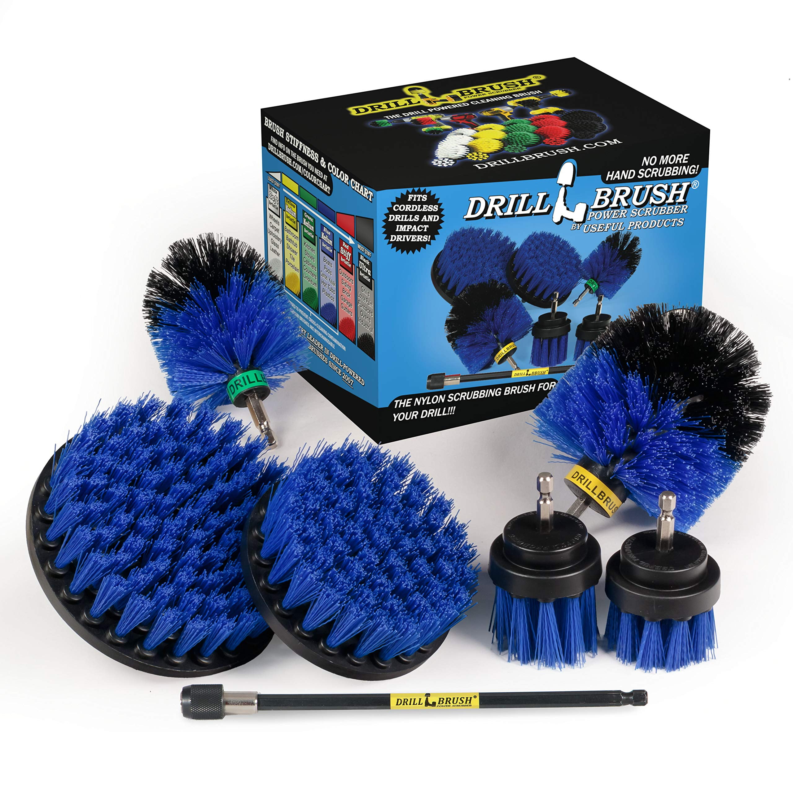 Ultimate Boat & Pool Kit with Extension - Drill Brush Set for Boat ...