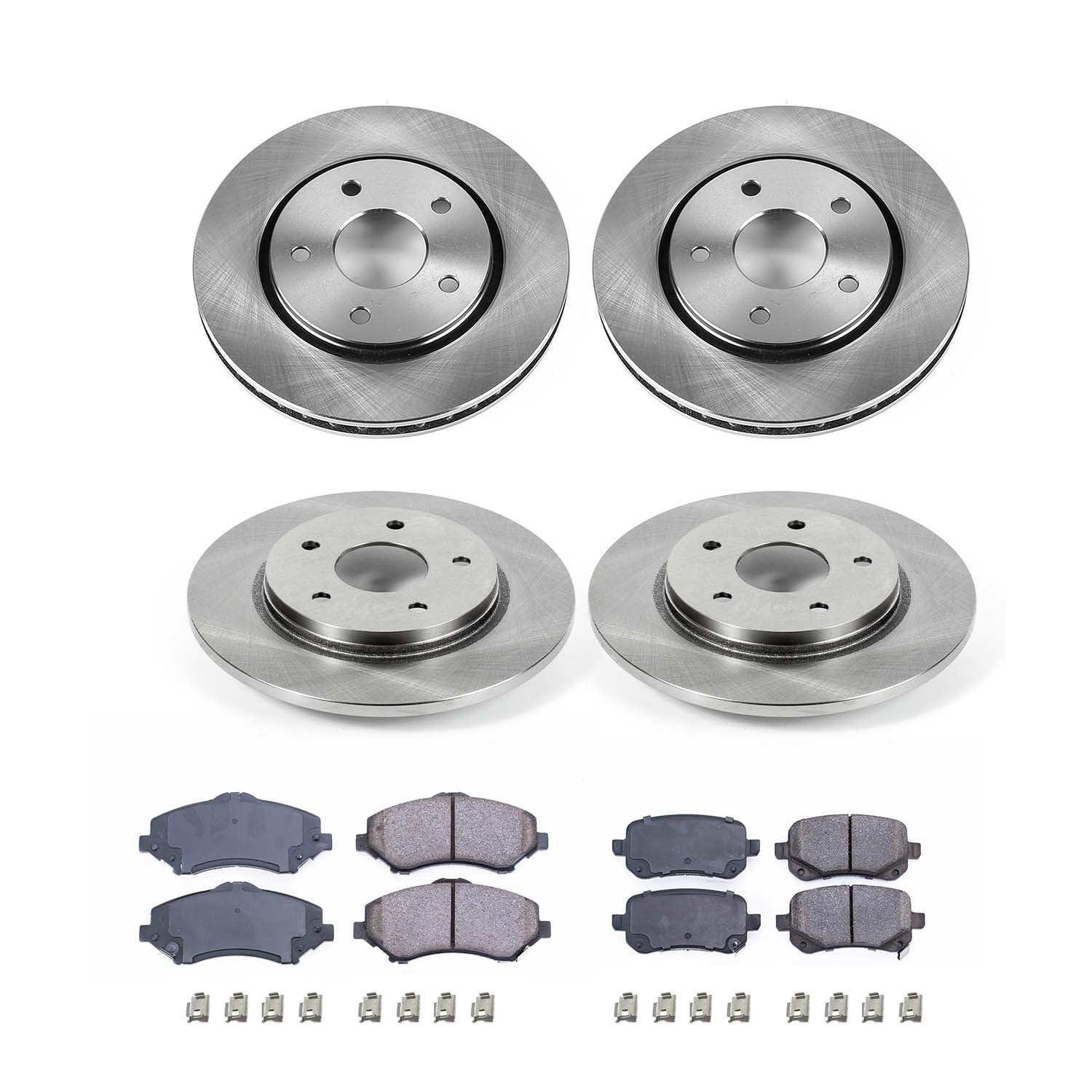 Ultimate Brakes Front and Rear Ceramic Brake Pad and Rotor Kit with ...