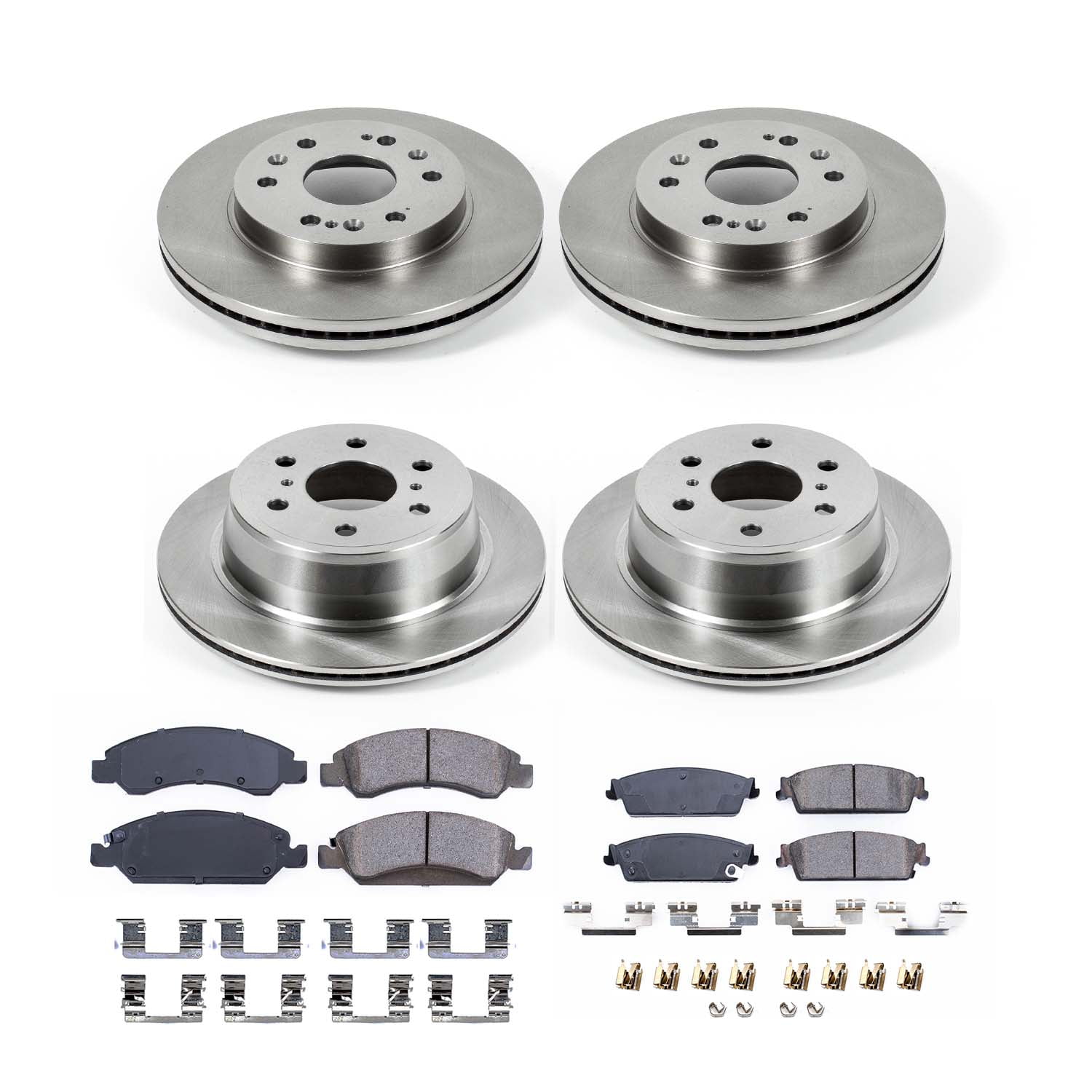Ultimate Brakes Front and Rear Ceramic Brake Pad and Rotor Kit with ...