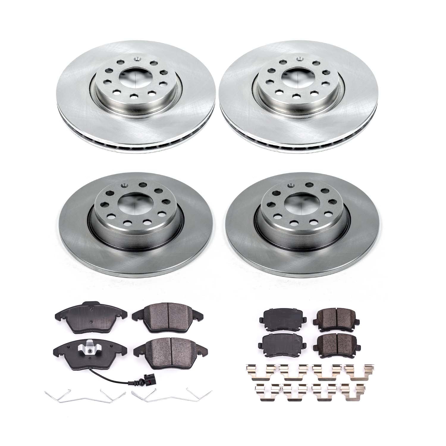 Ultimate Brakes Front and Rear Ceramic Brake Pad and Rotor Kit with ...
