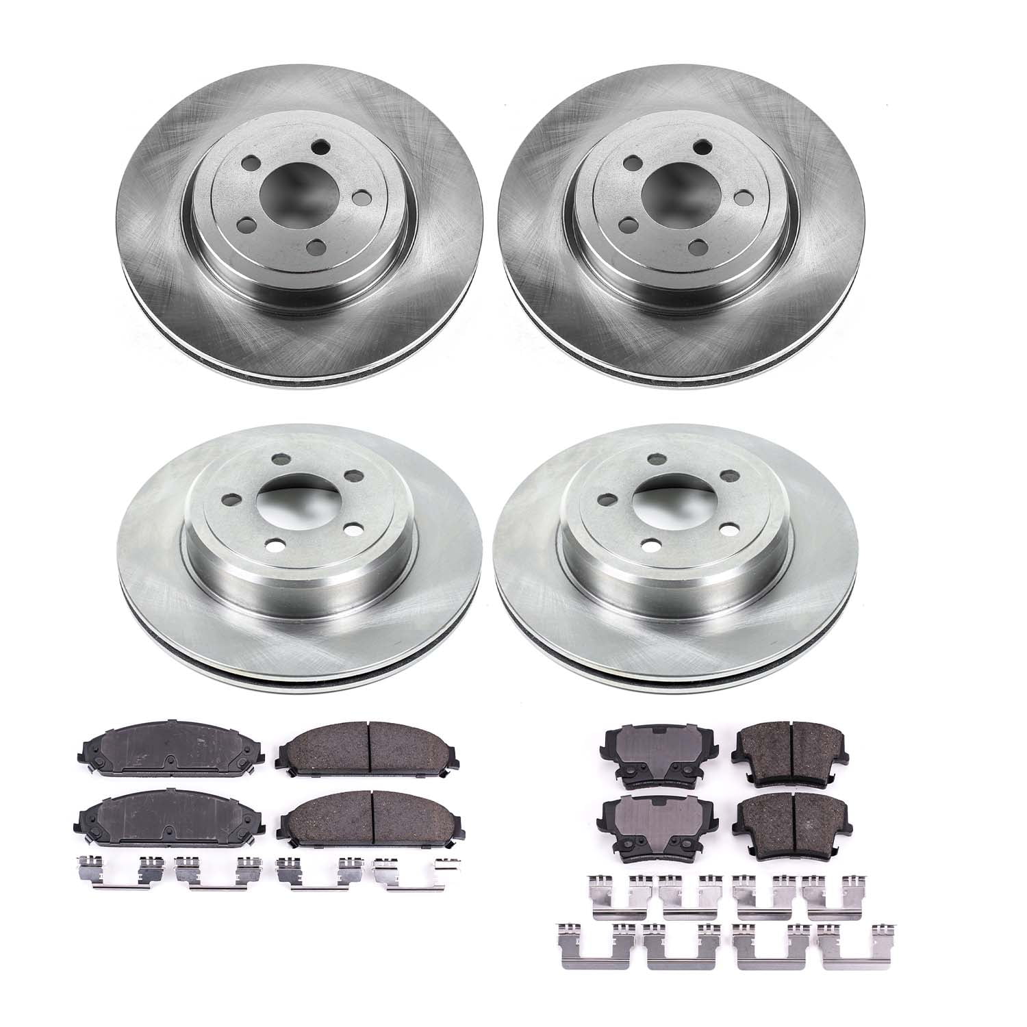 Ultimate Brakes Front and Rear Ceramic Brake Pad and Rotor Kit with ...