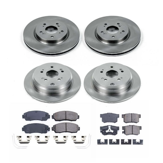 Ultimate Brakes Front and Rear Ceramic Brake Pad and Rotor Kit with ...