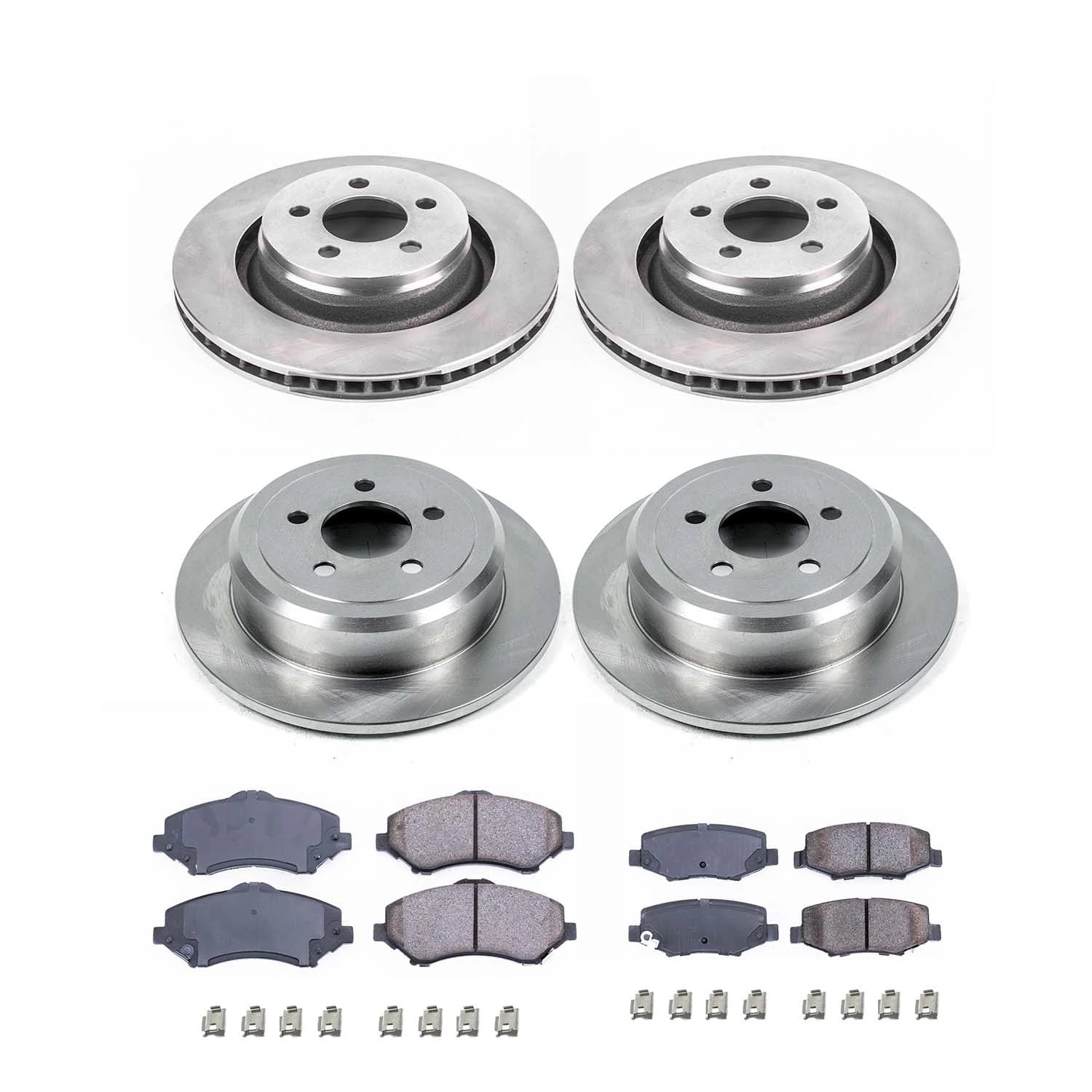 Ultimate Brakes Front and Rear Ceramic Brake Pad and Rotor Kit with ...