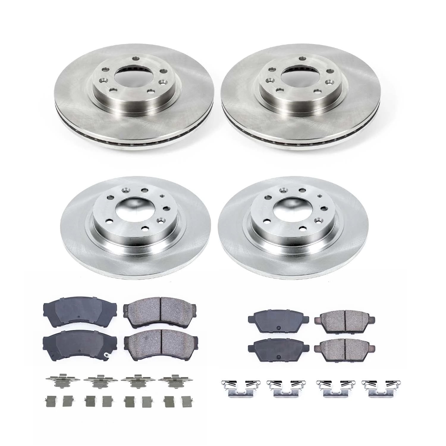 Ultimate Brakes Front and Rear Ceramic Brake Pad and Rotor Kit with ...