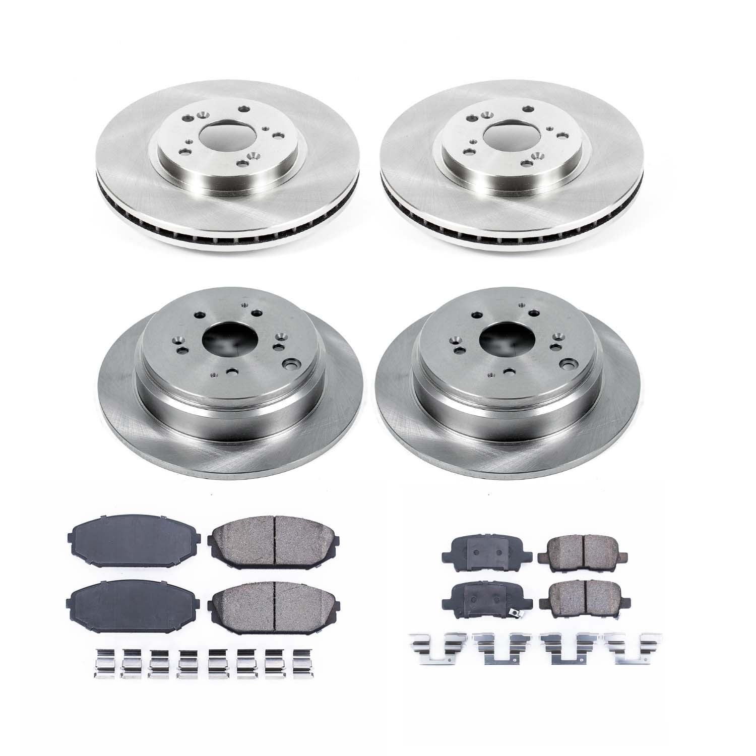 Ultimate Brakes Front and Rear Ceramic Brake Pad and Rotor Kit with ...