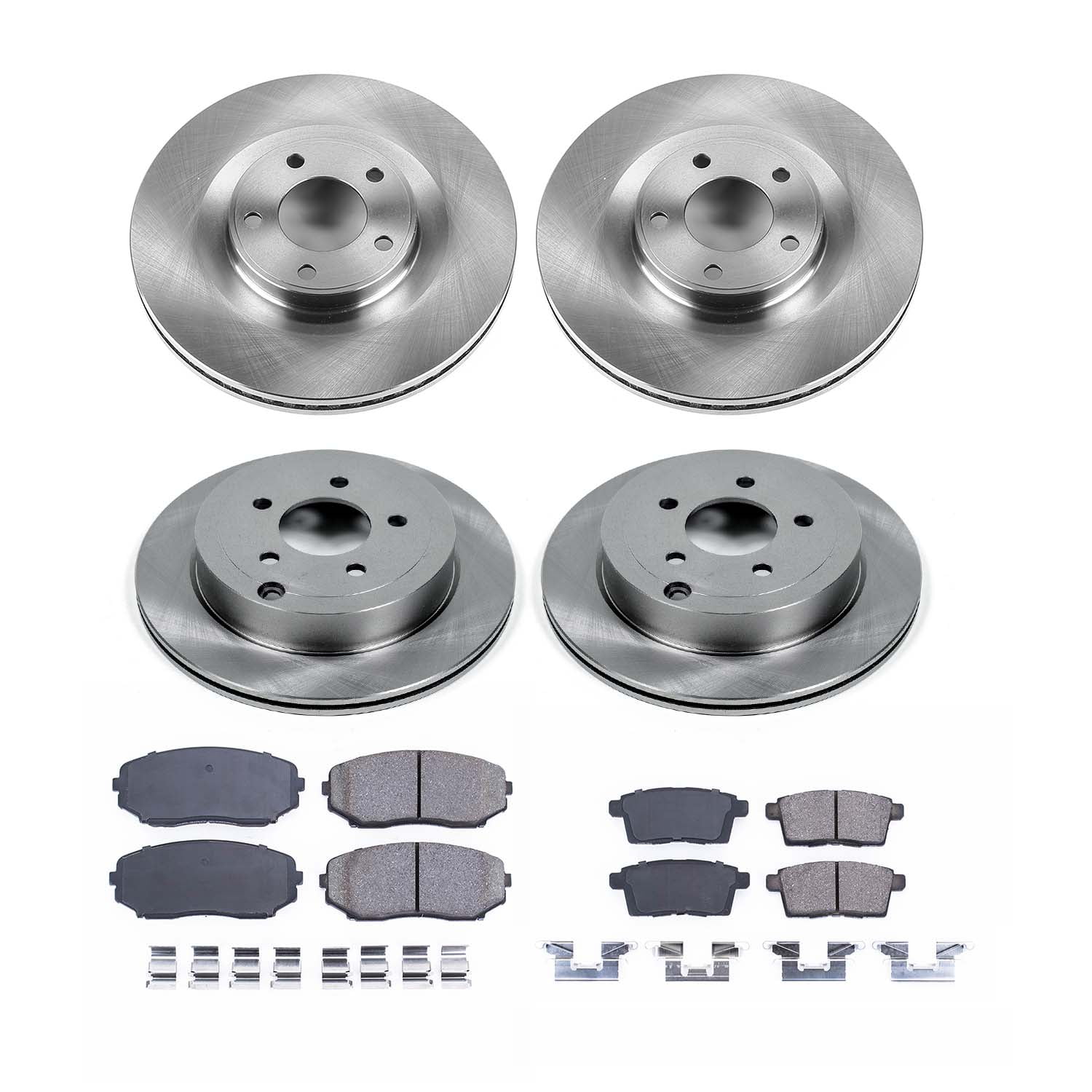 Ultimate Brakes Front and Rear Ceramic Brake Pad and Rotor Kit with ...