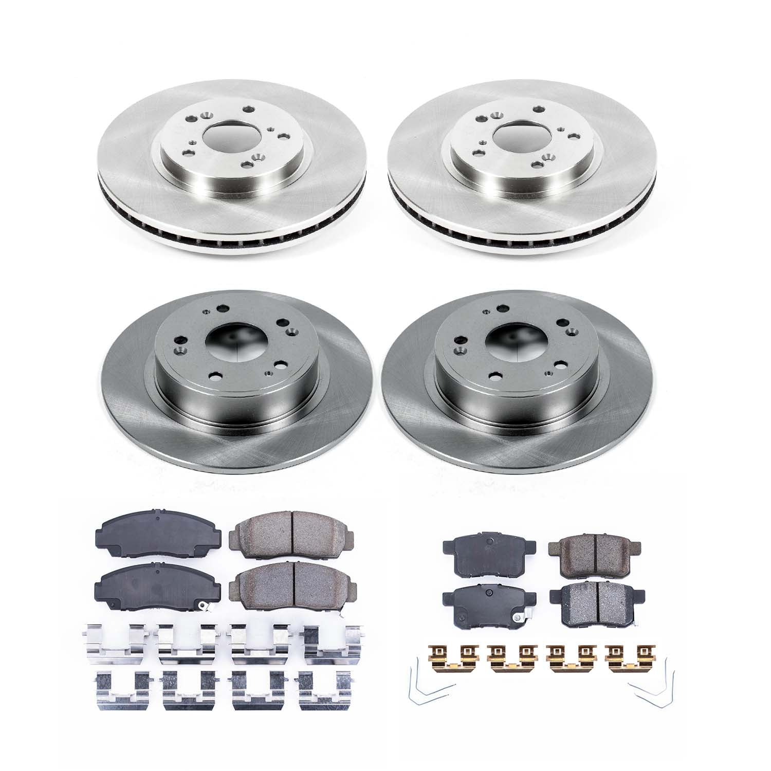 Ultimate Brakes Front and Rear Ceramic Brake Pad and Rotor Kit with ...