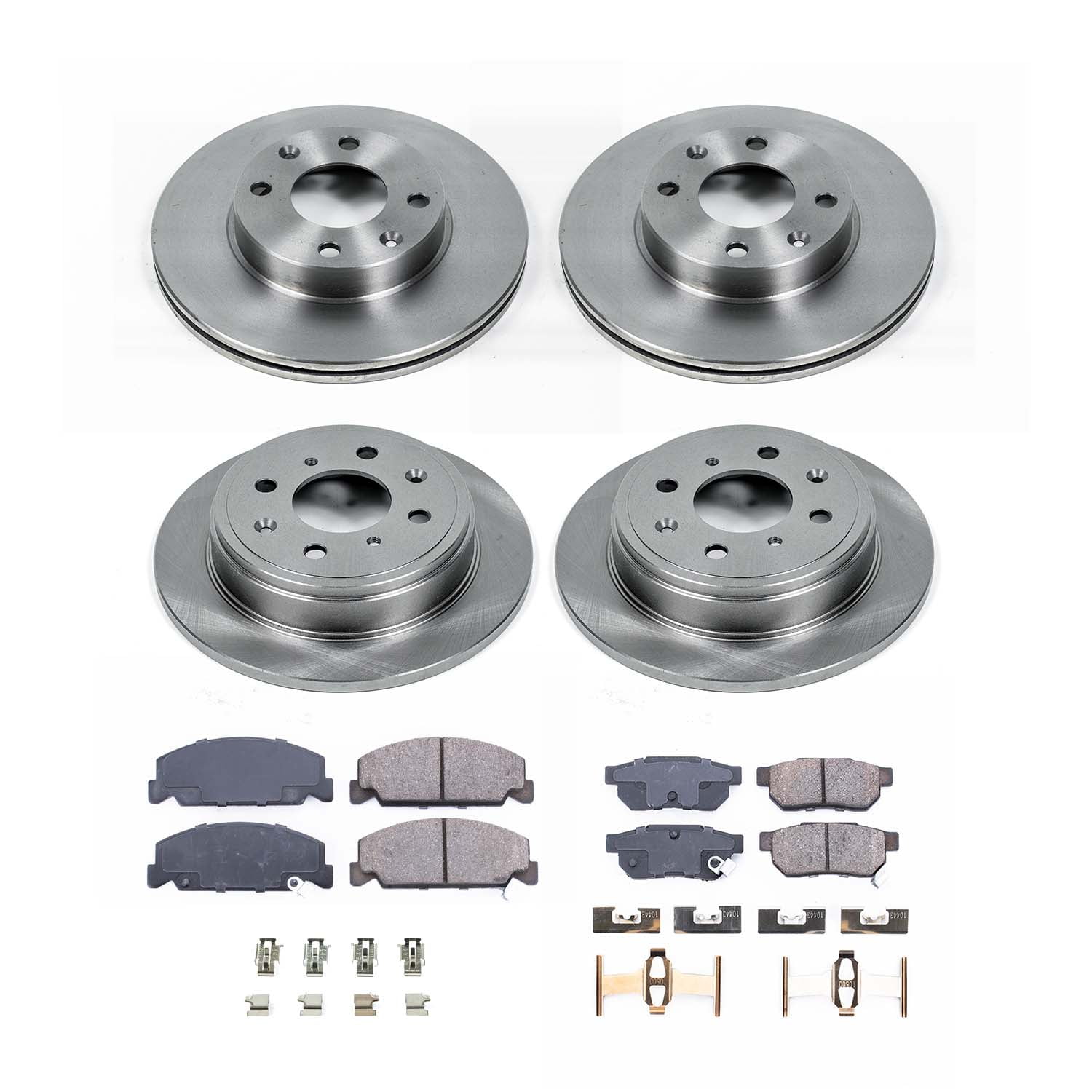 Ultimate Brakes Front and Rear Ceramic Brake Pad and Rotor Kit with ...