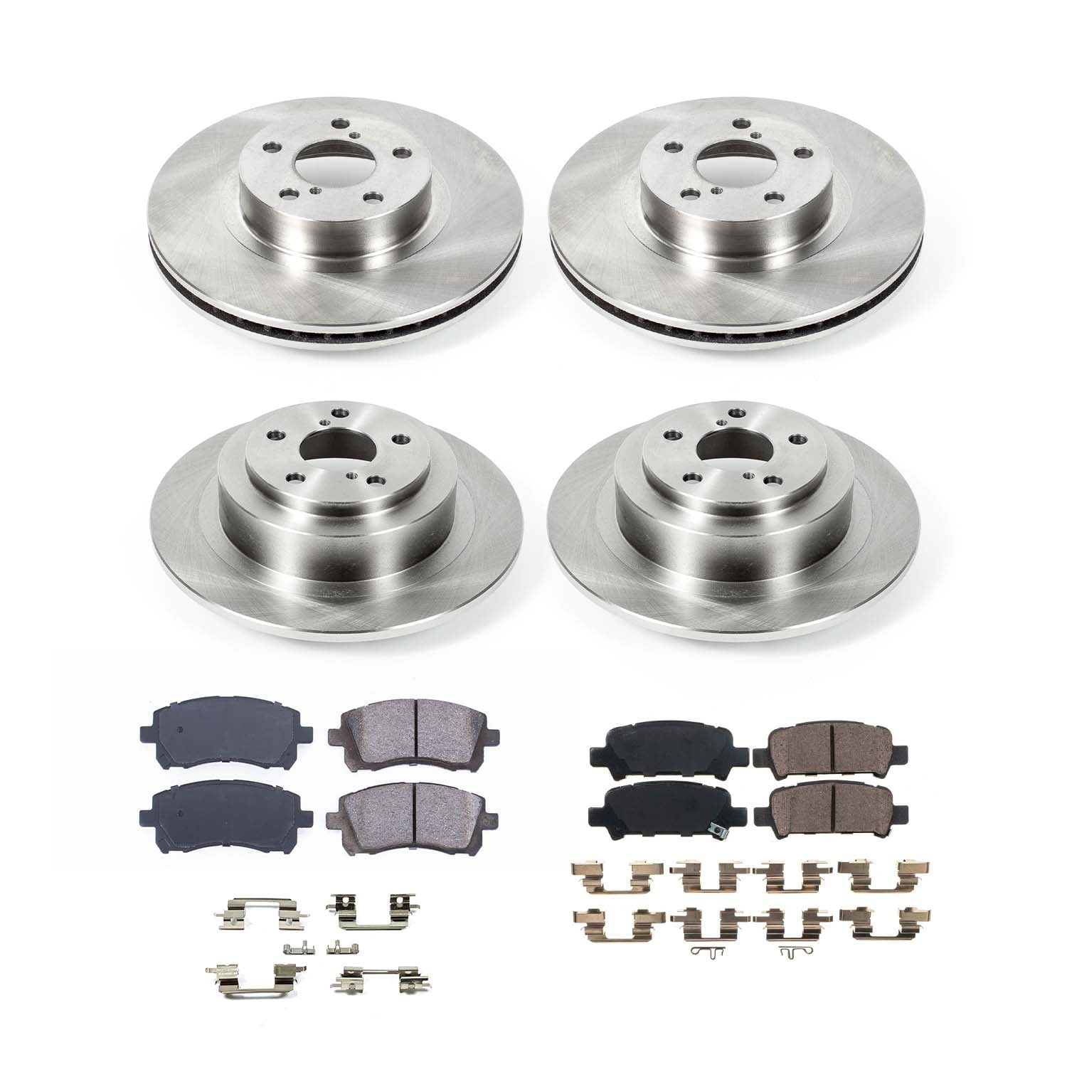 Ultimate Brakes Front and Rear Ceramic Brake Pad and Rotor Kit with ...