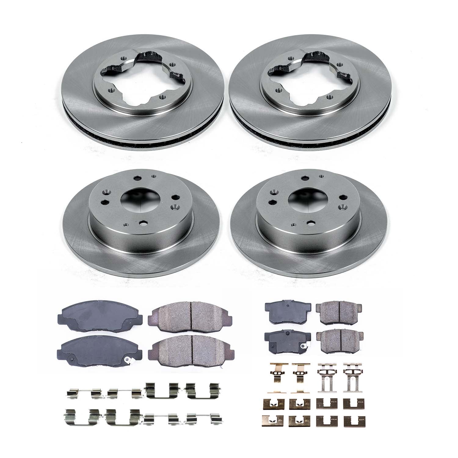 Ultimate Brakes Front and Rear Ceramic Brake Pad and Rotor Kit with ...