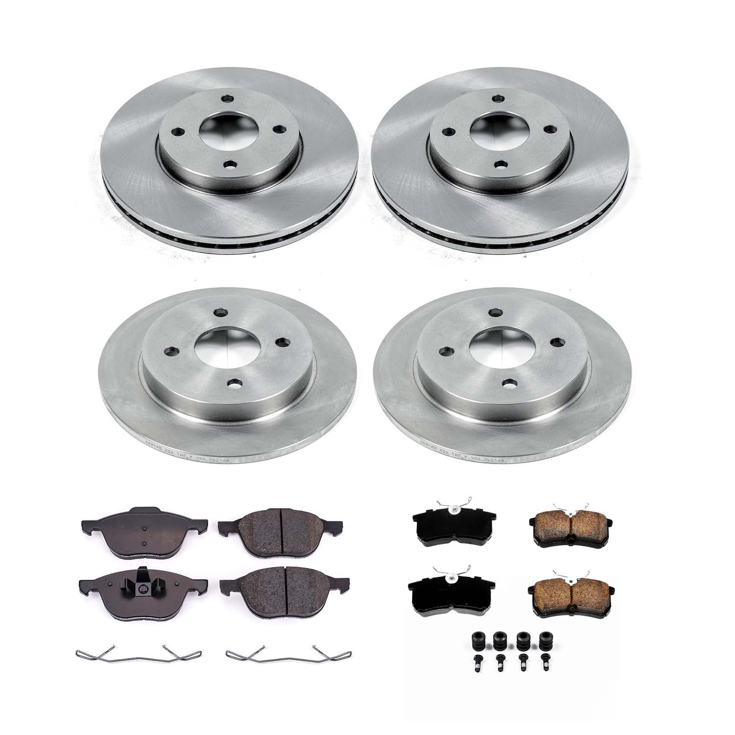 Ultimate Brakes Front and Rear Ceramic Brake Pad and Rotor Kit with ...