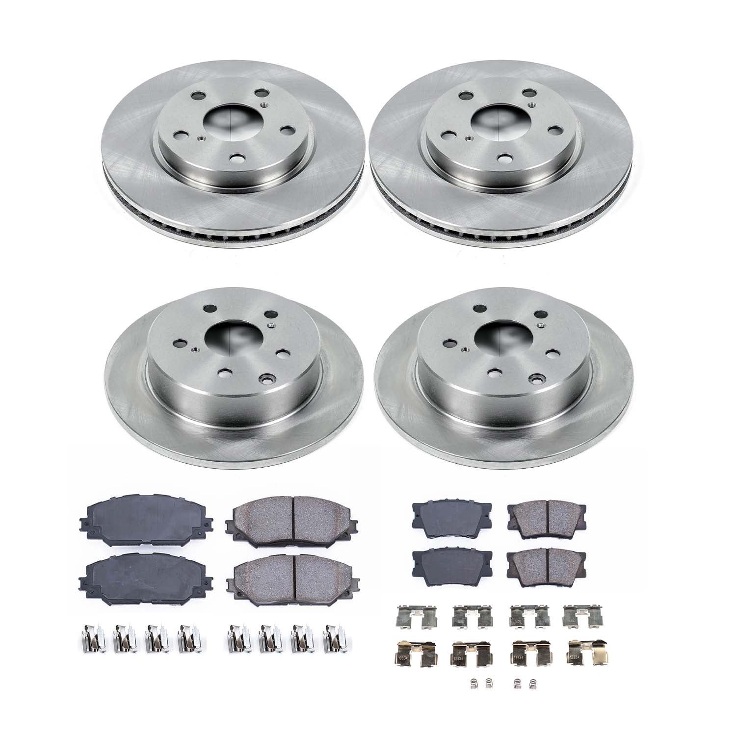 Ultimate Brakes Front and Rear Ceramic Brake Pad and Rotor Kit with ...