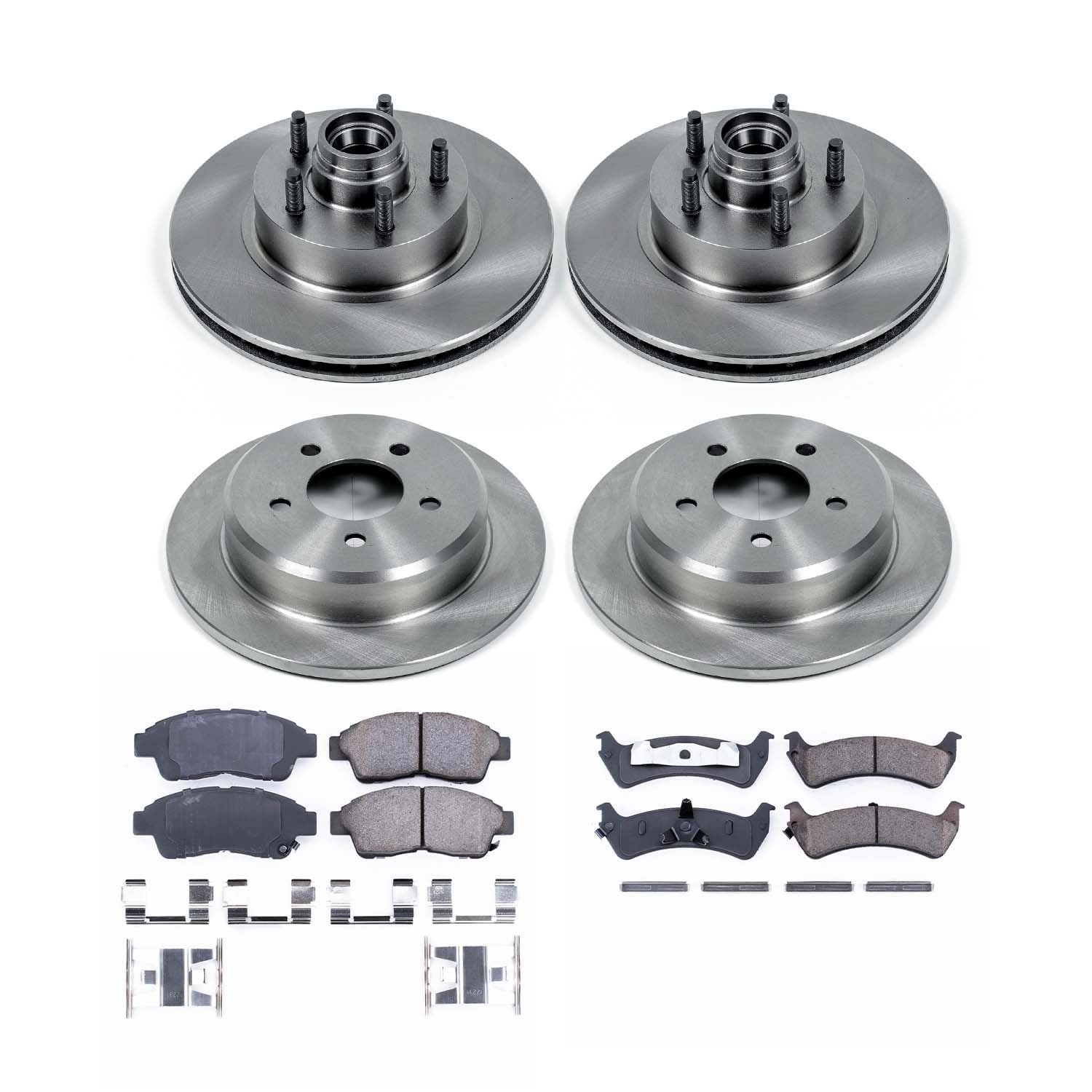 Ultimate Brakes Front and Rear Ceramic Brake Pad and Rotor Kit with ...