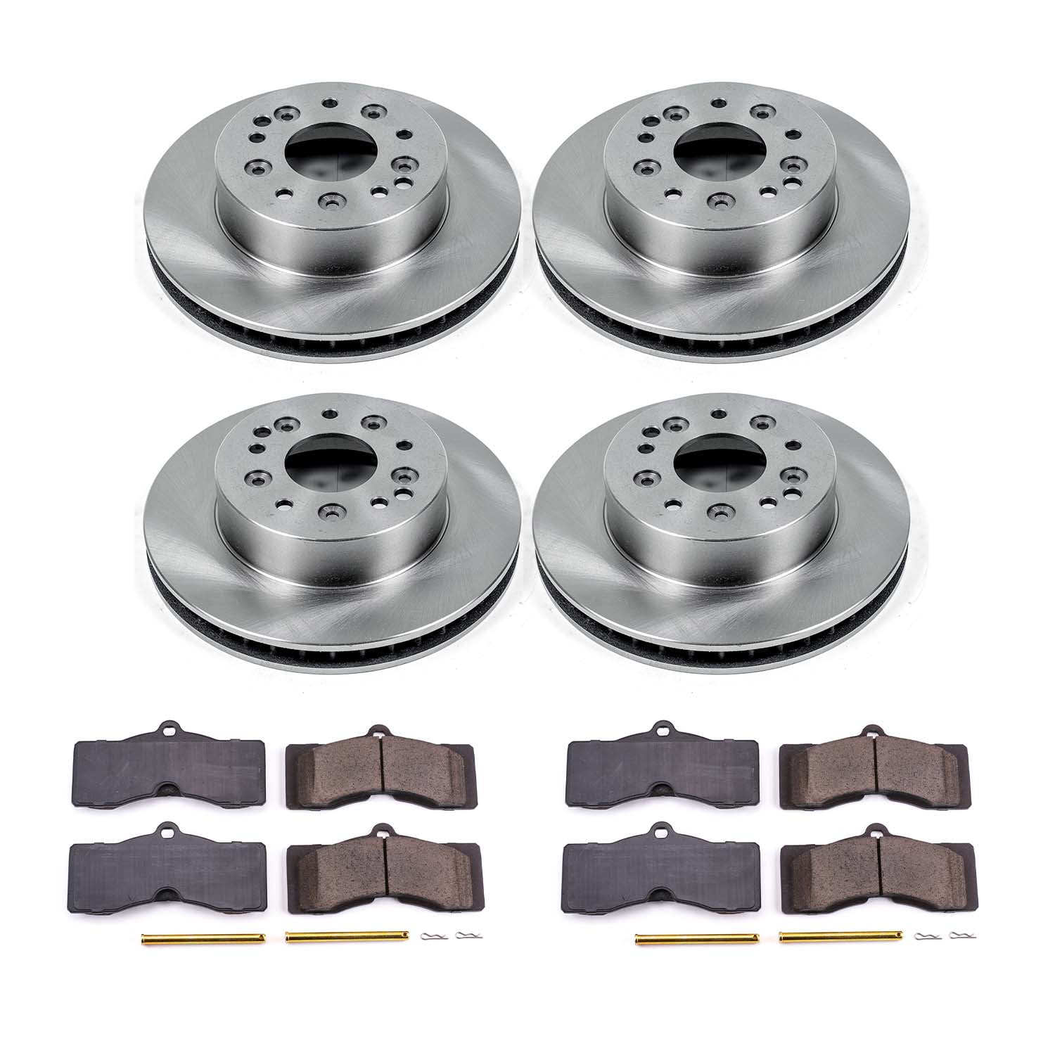 Ultimate Brakes Front and Rear Ceramic Brake Pad and Rotor Kit with ...