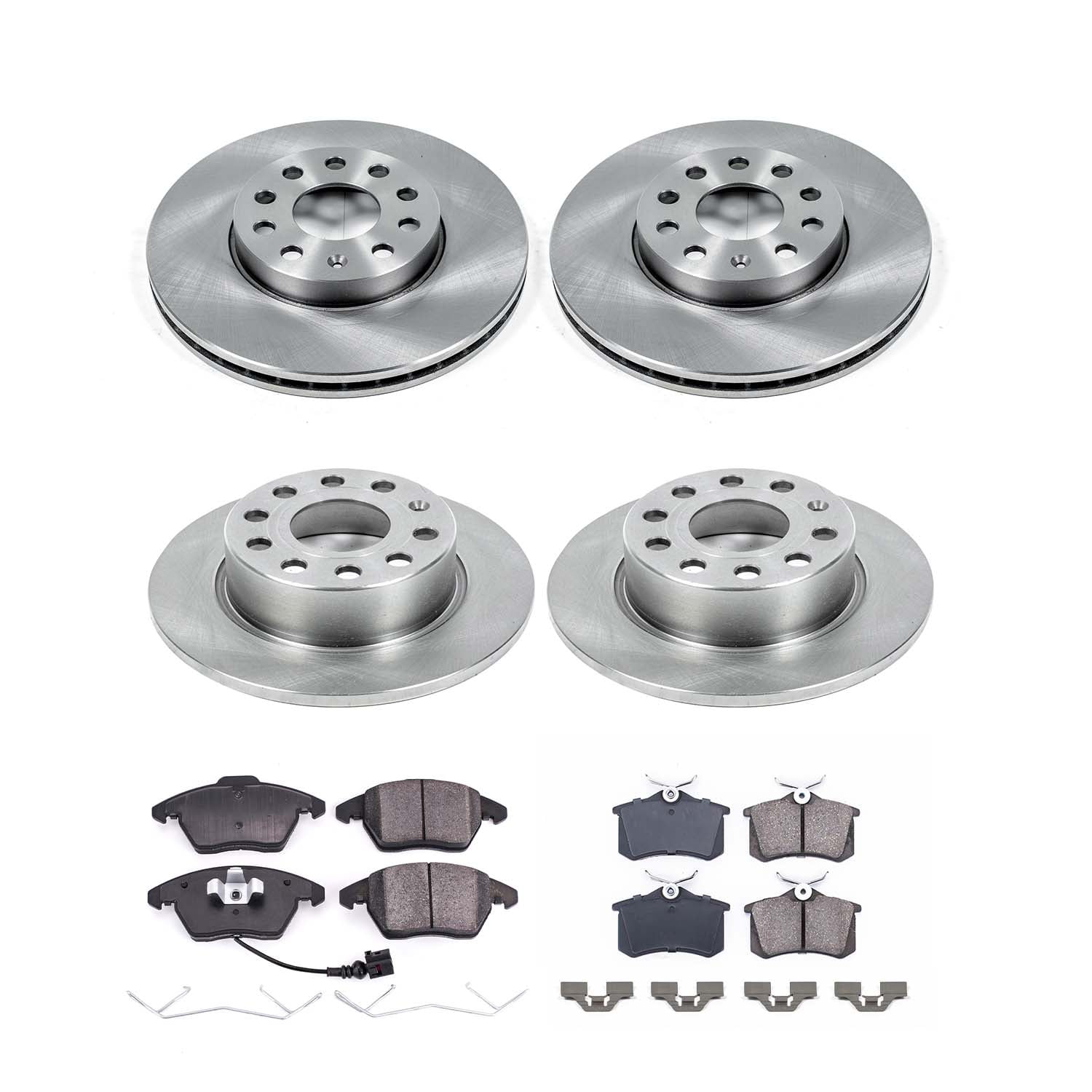 Ultimate Brakes Front and Rear Ceramic Brake Pad and Rotor Kit with ...