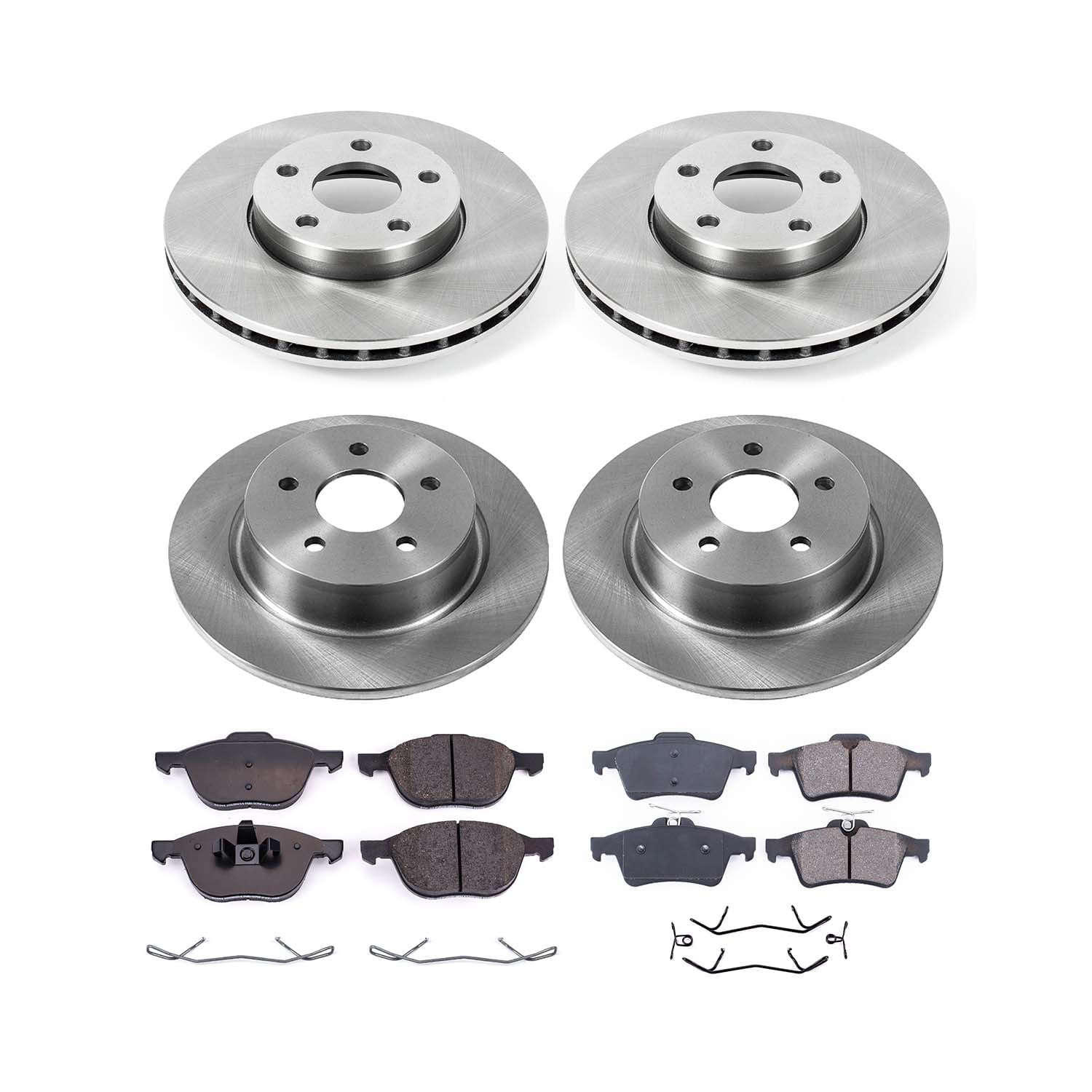 Ultimate Brakes Front and Rear Ceramic Brake Pad and Rotor Kit with ...